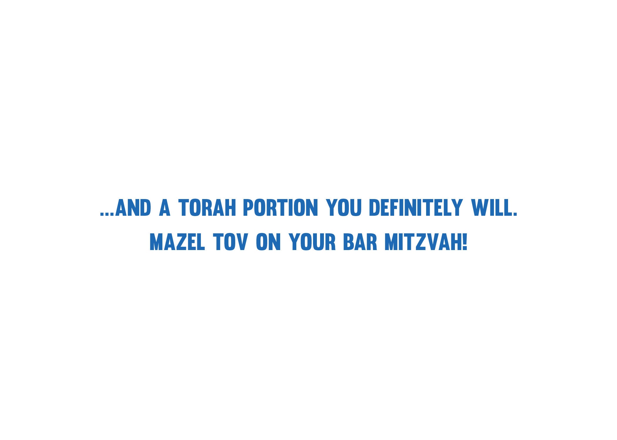 Bar Mitzvah Card, Bat Mitzvah Card, Funny Jewish Card, Mazel Tov, Torah ...