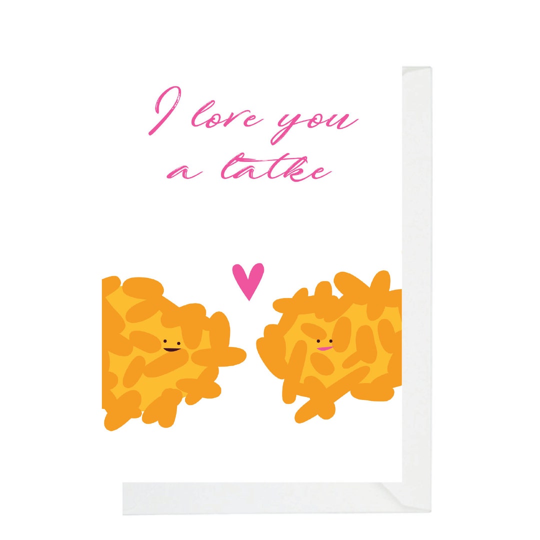 Love You A Latke Hanukkah Card, Hanukkah Gift, Happy Hanukkah, Chanukah ...