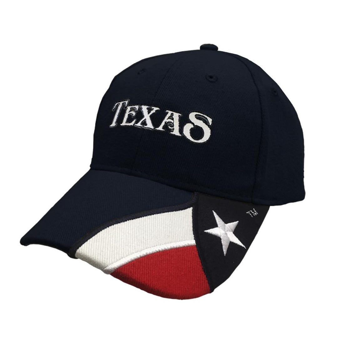 Texas Baseball Cap With Embroidered Texas and Texas Flag - Etsy