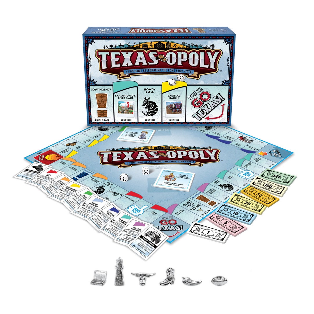 Texas-opoly - the Monopoly Board Game for Texans - Etsy