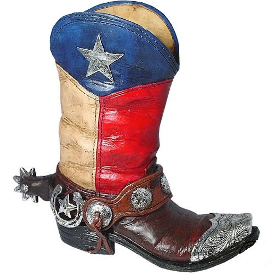 Texas Flag Boot Planter - Perfect for Texas Silk Flowers - Etsy