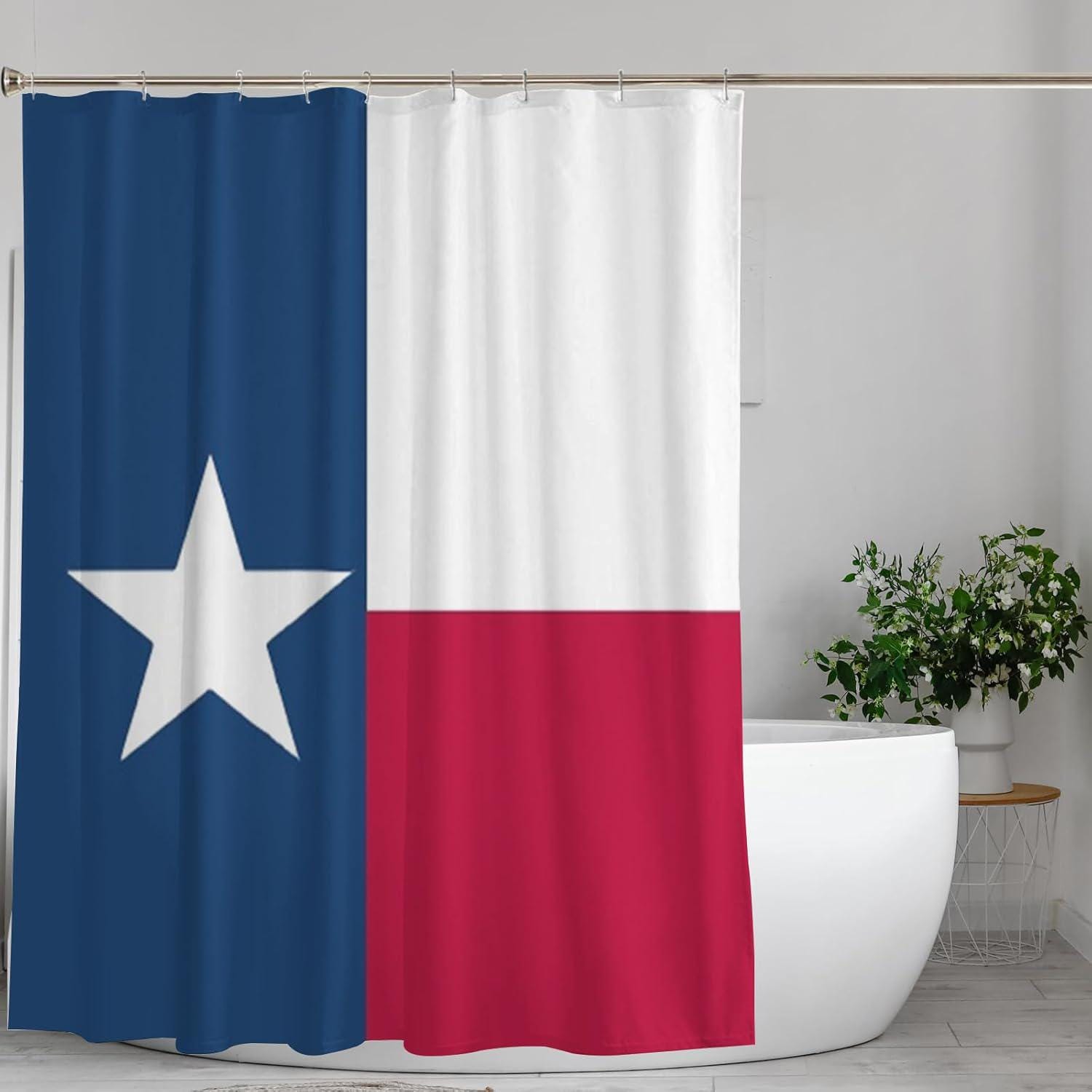 Texas Flag Shower Curtain - Outstanding Texas Decor for Your Texas ...