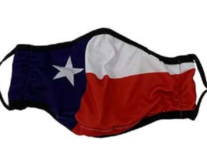 Texas Flag Cloth Face Mask - Texas Face Cover - Etsy