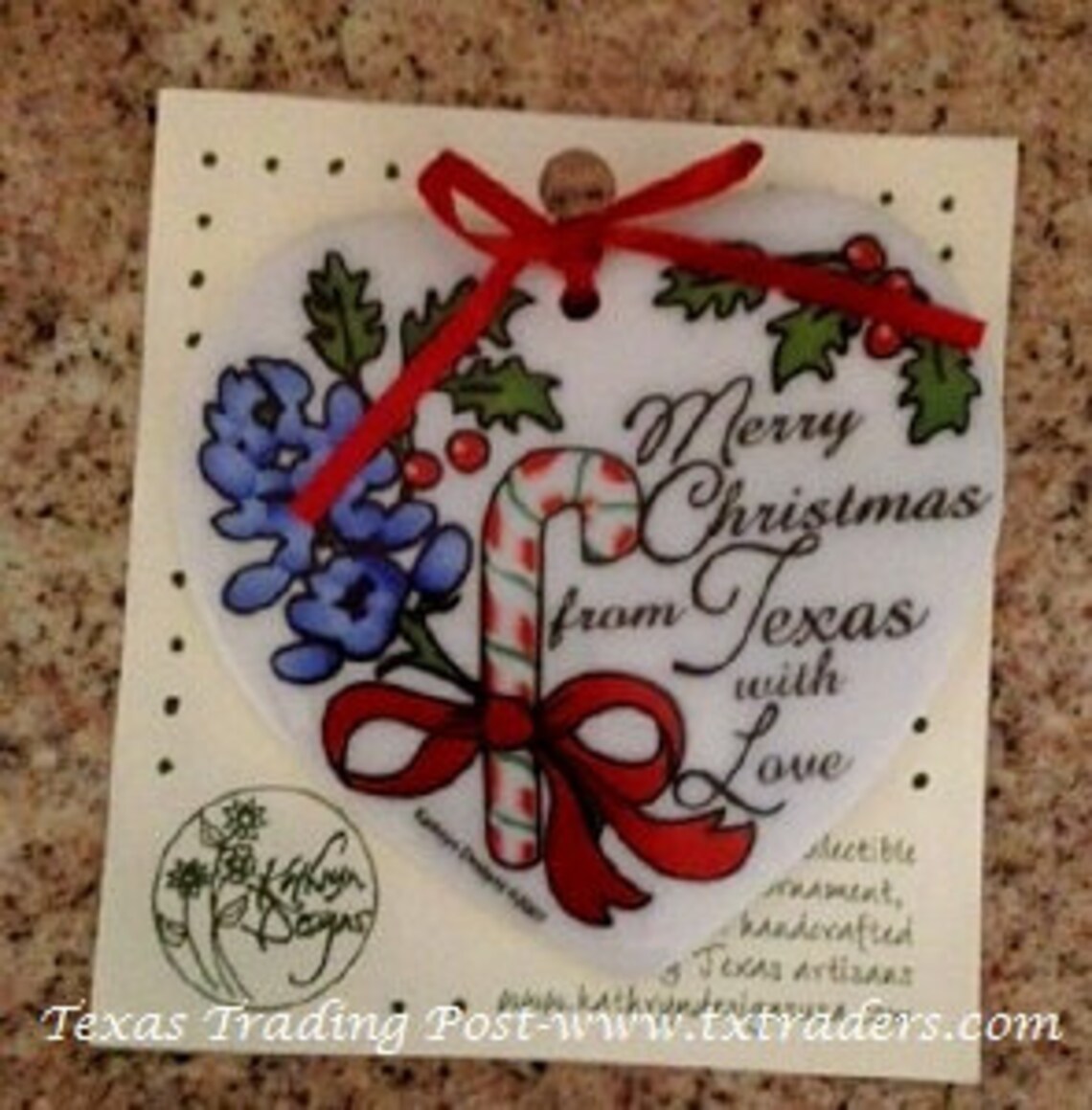 Texas Christmas Ornament Merry Christmas From Texas With - Etsy