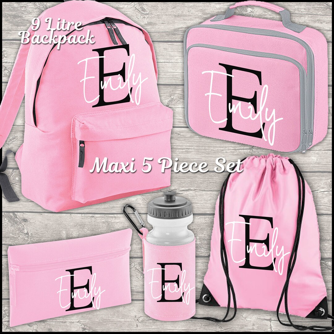 Personalised Backpack Kids 18 12 or 9 Litre Boys Girls Initial Name ...