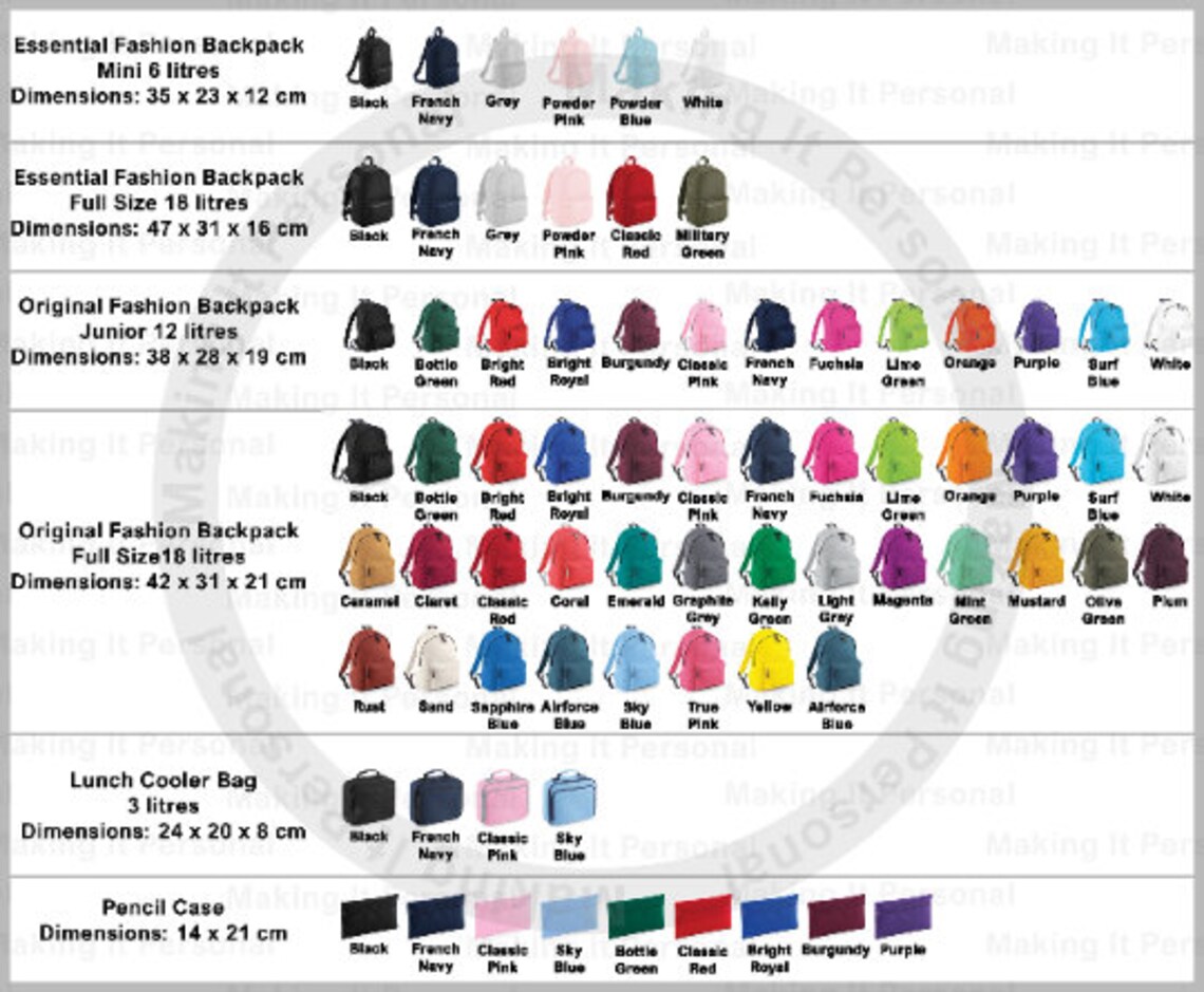 Kids Backpack Personalised With Name and Initial Back to - Etsy UK