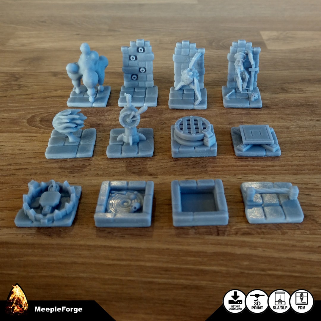 Traps for Use With Heroquest 12pieces (STL File Download) - Etsy