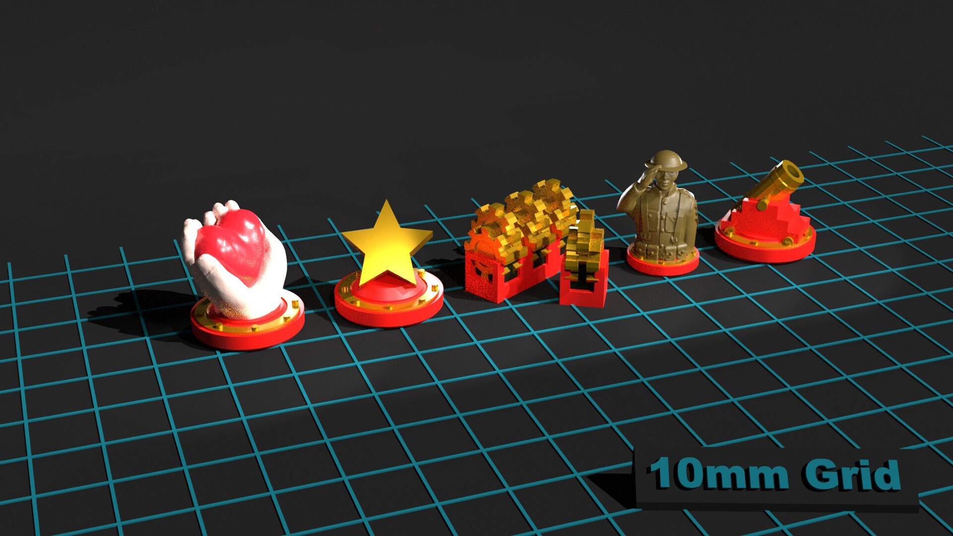 Scythe Upgraded Tokens Power, Encounter, Popularity, Star, Upgrade (STL ...