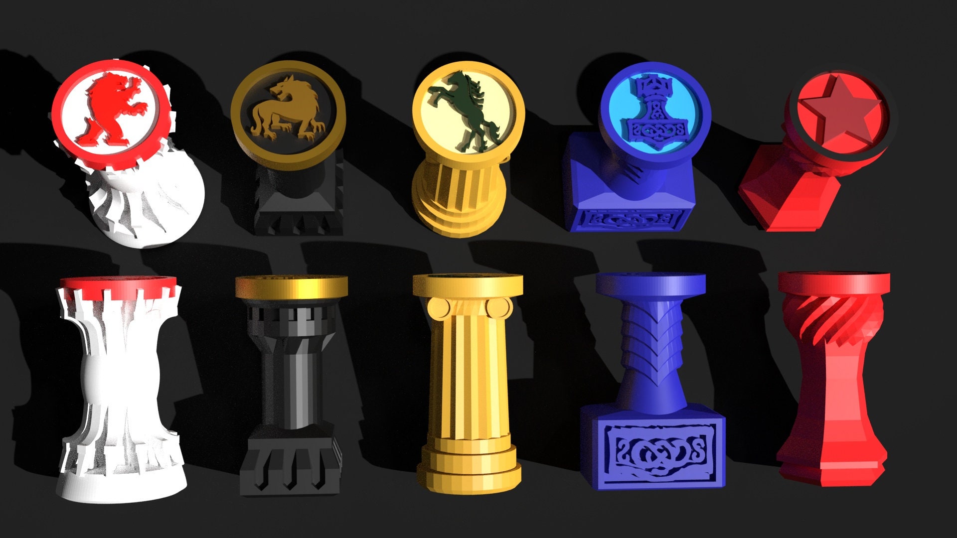 Scythe Upgraded Player Action Tokens STL File Download | Etsy UK