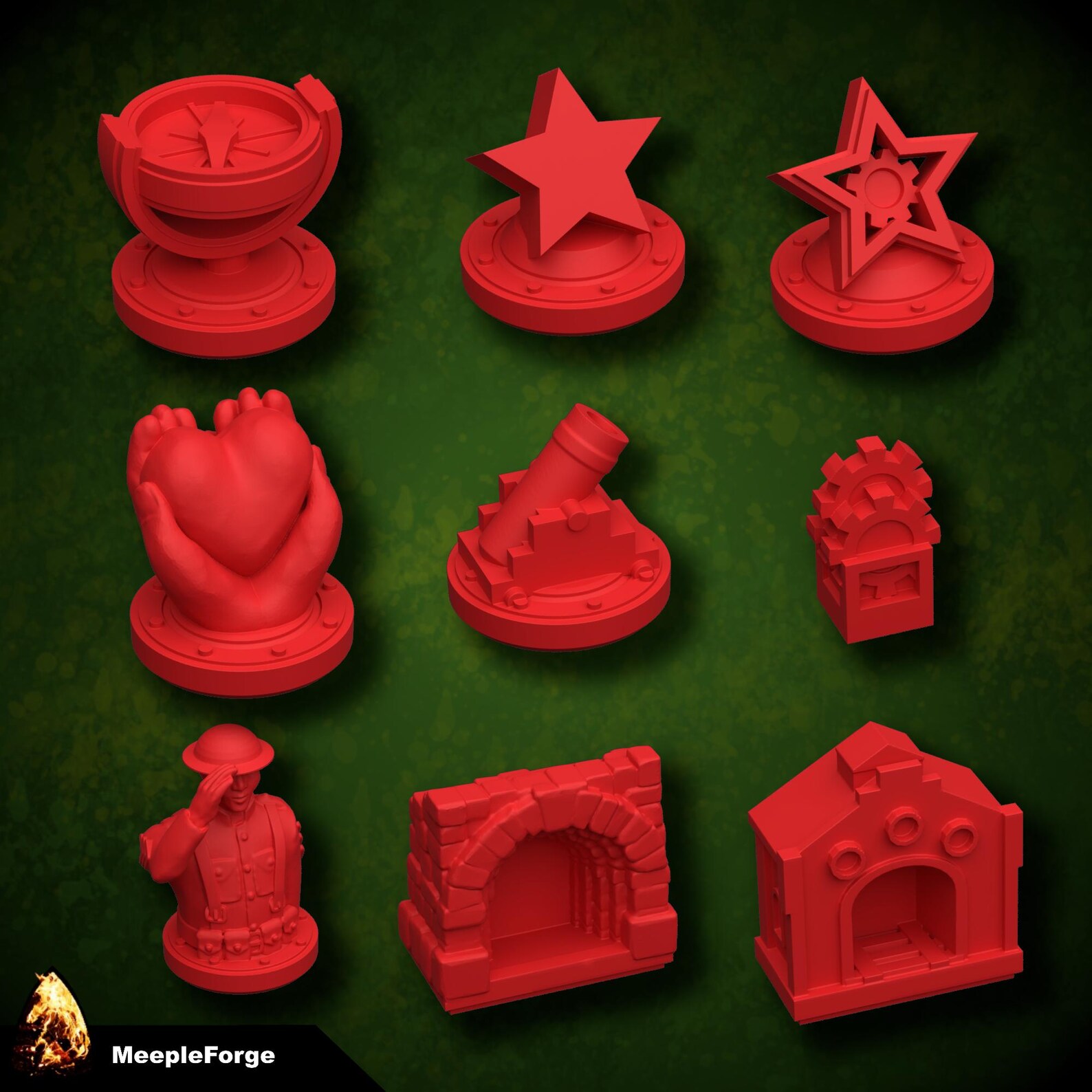 Scythe Upgraded Tokens Power, Encounter, Popularity, Star, Upgrade (STL ...