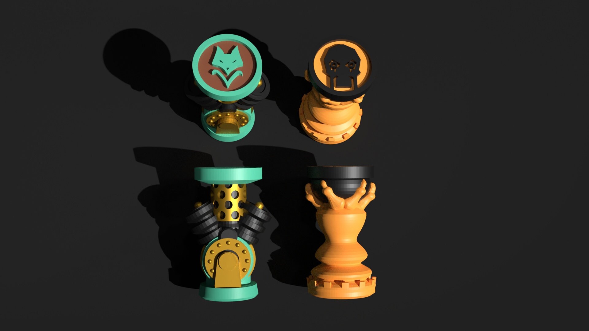 Scythe Upgraded Player Action Tokens STL File Download - Etsy UK