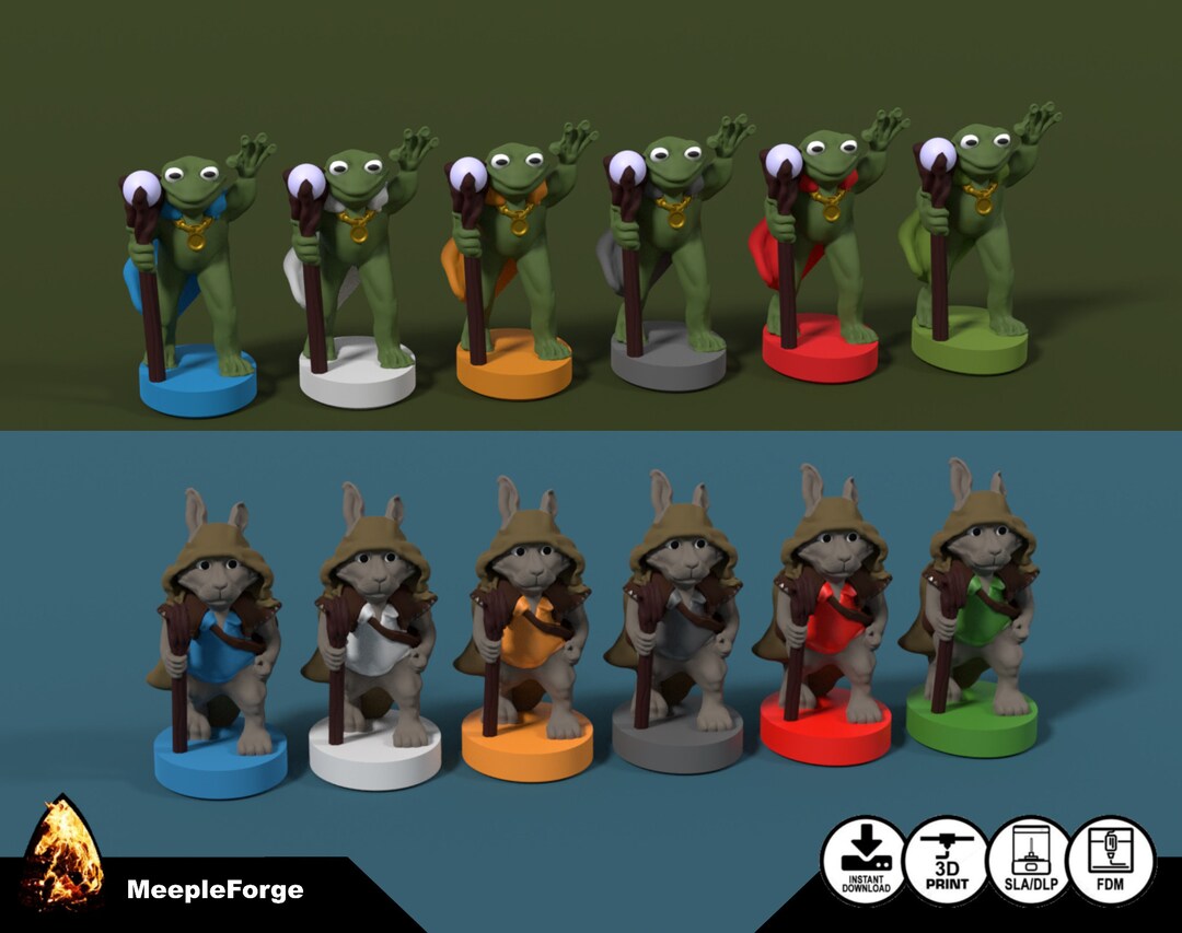 Everdell Upgraded Critters Frog Ambassador and Rabbit Traveller - (STL ... Everdell Upgraded Critters Frog Ambassador and Rabbit Traveller - (STL ...