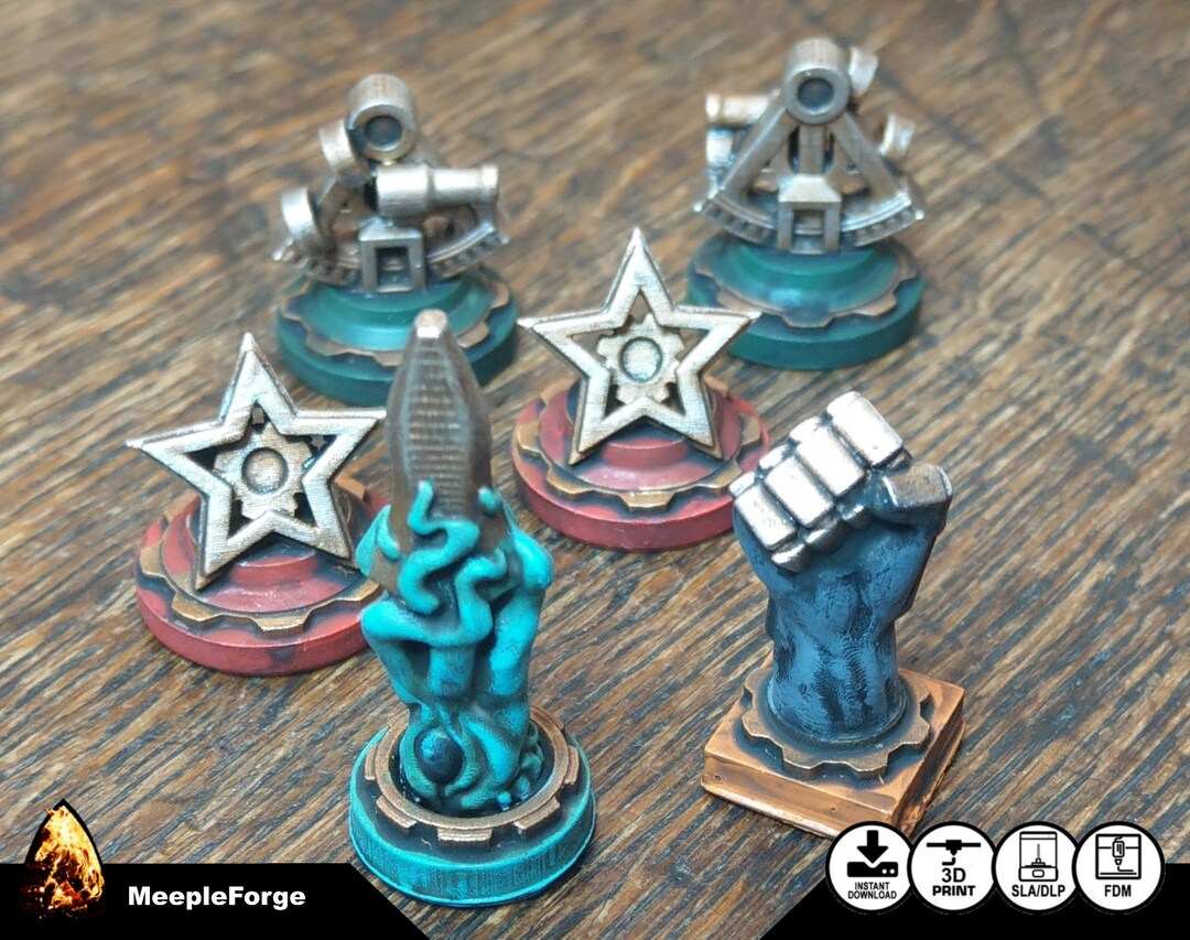 Expeditions Upgraded Tokens STL Files - (includes Map, Glory, Power and ...