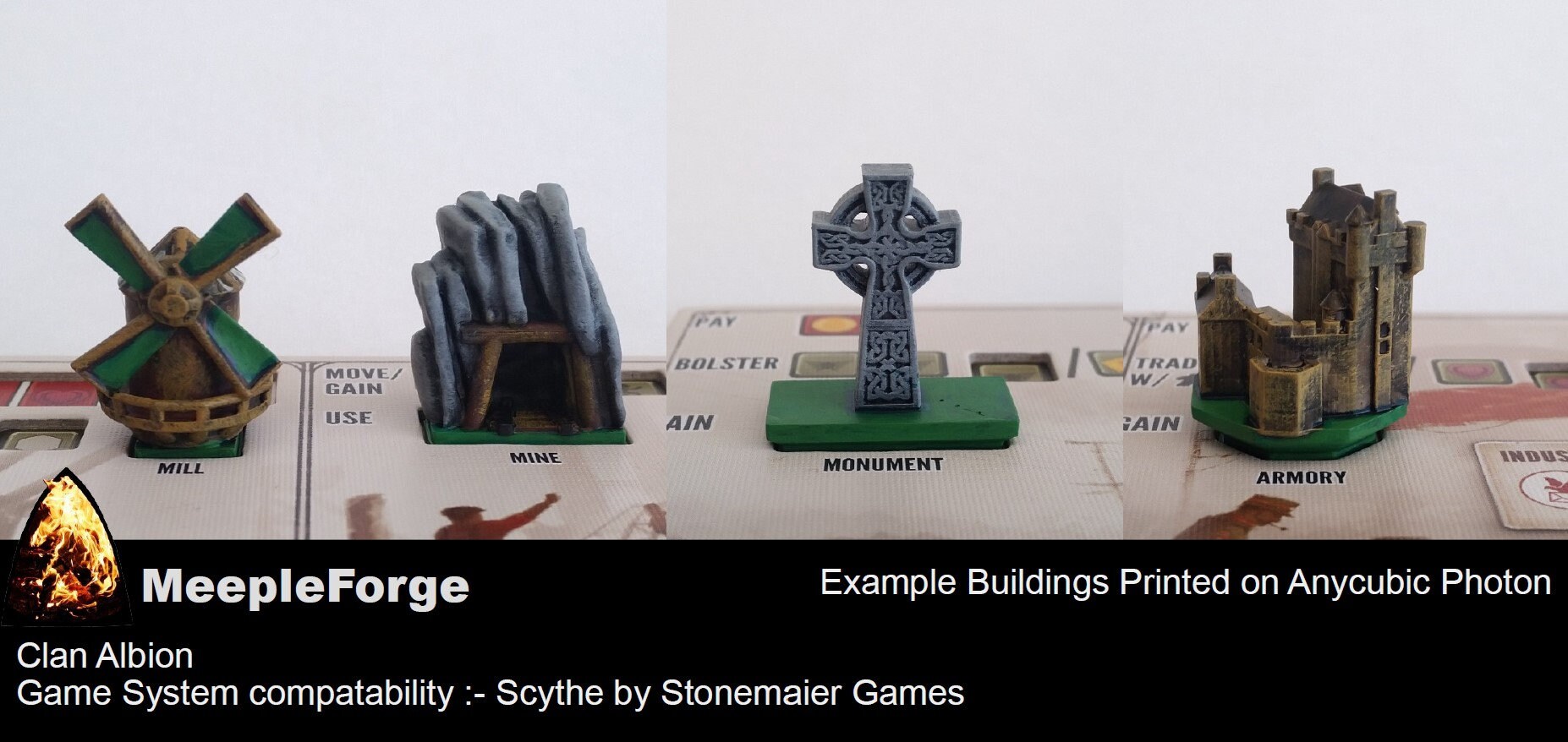 36pcs Scythe Buildings for 9 Factions - Including Invaders From Afar ...
