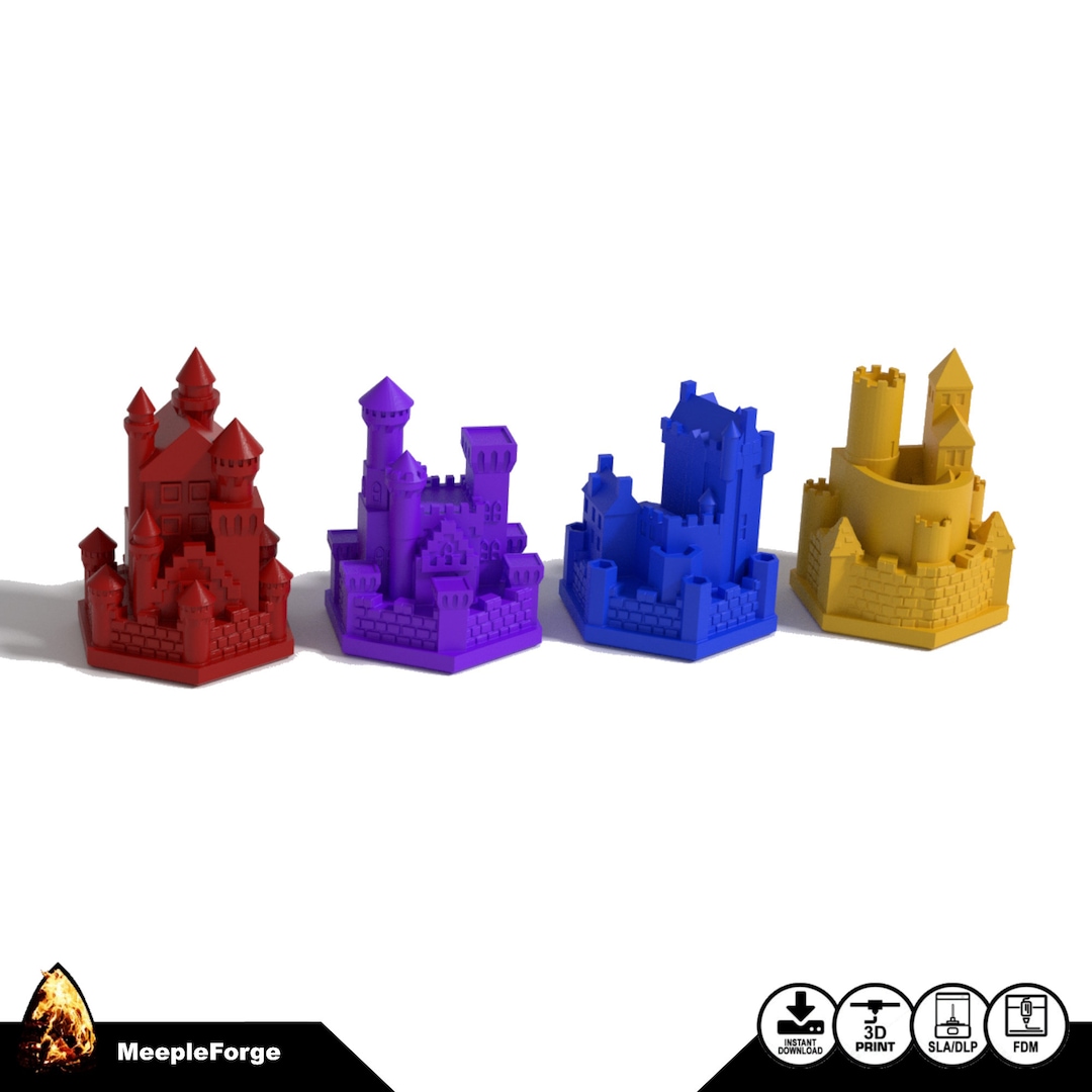 Castles for Castles of Burgundy Boardgame (digital STL File Download ...