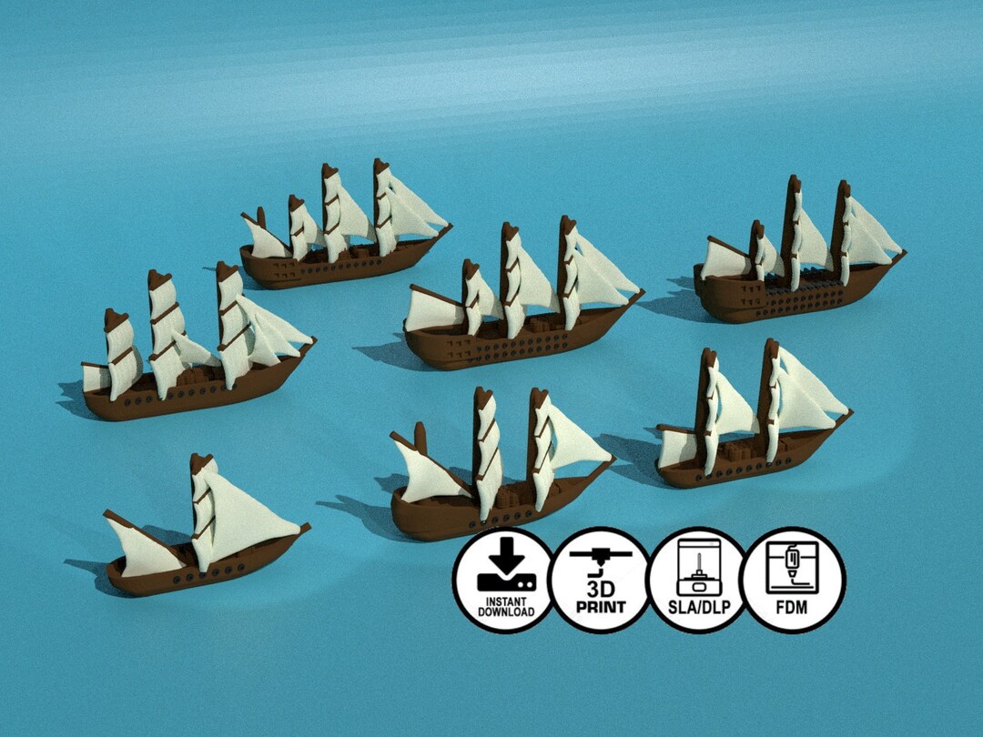 Sailing Ships Compatible With Merchants and Marauders (STL File ...