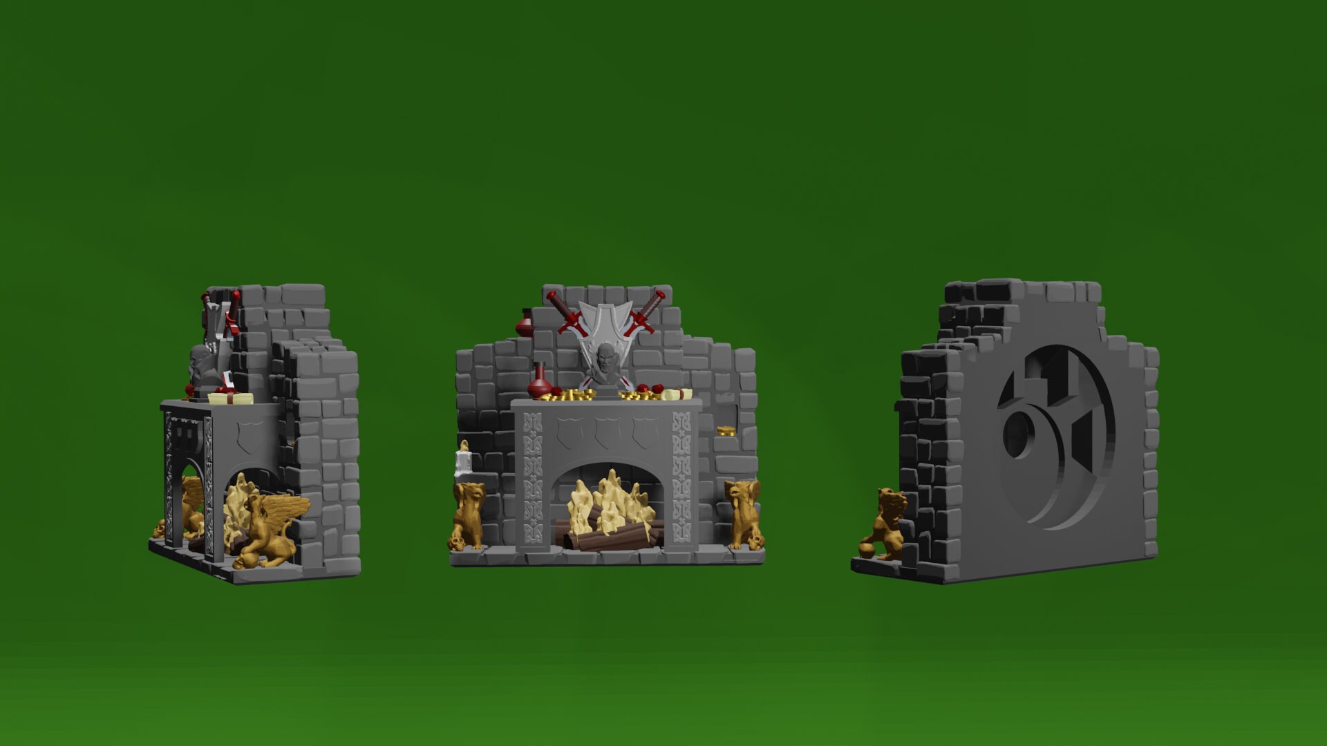 Light up Fireplace for Use With Heroquest (STL File Download) - Etsy