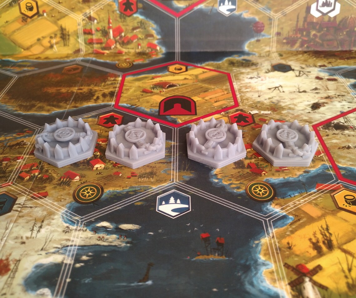Scythe Invaders From Afar Traps and Flags pre Printed for | Etsy UK