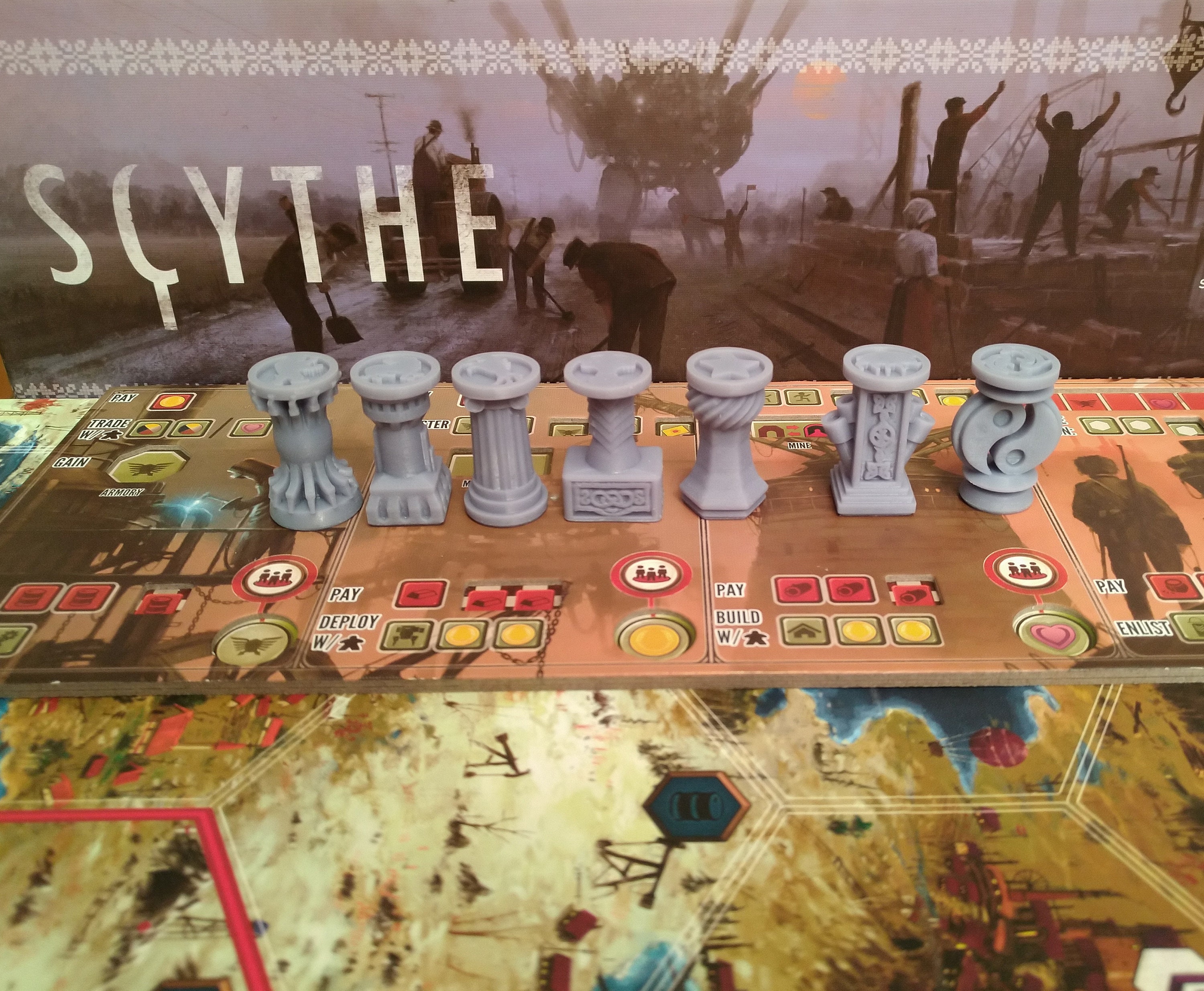 Scythe Upgraded Player Action Tokens STL File Download - Etsy UK
