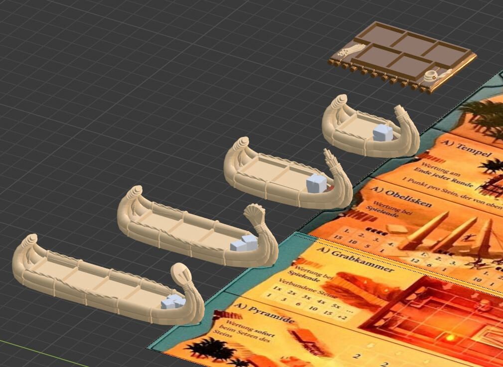 Imhotep Board Game - Mini Reed Ships (STL File Download) - Etsy