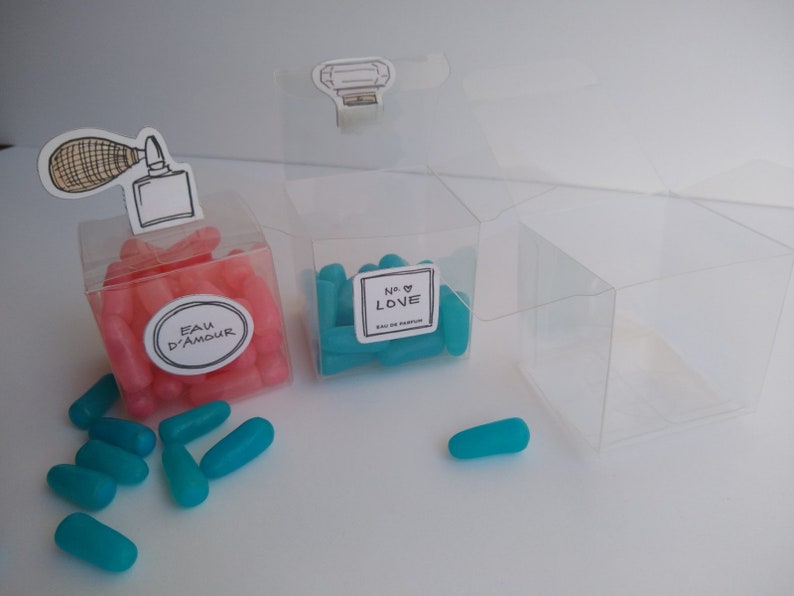 10 Plain Clear PVC Tuck Top Gift Boxes Wedding Party DIY Favor Boxes 2 ...