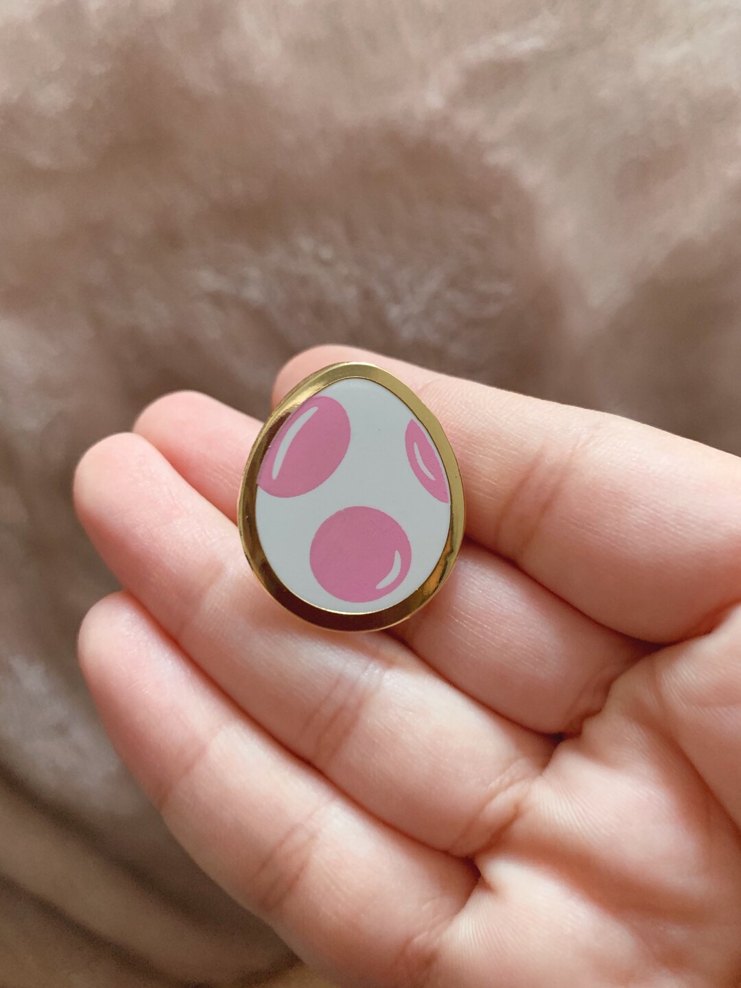 Pink Yoshi Egg Hard Gold Enamel Pin - Etsy