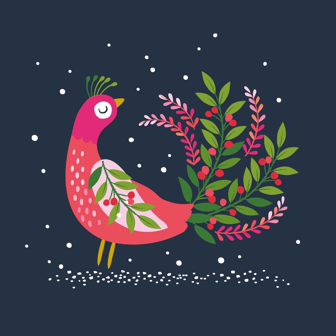 Festive Peacock Christmas Cards Holiday Cards pack of 10 - Etsy