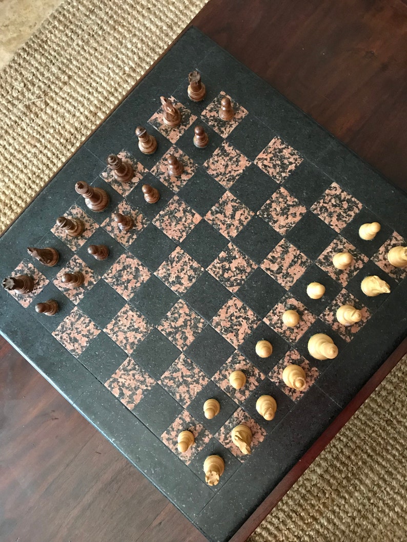 Custom Handmade Natural Stone Chess Boards - Etsy