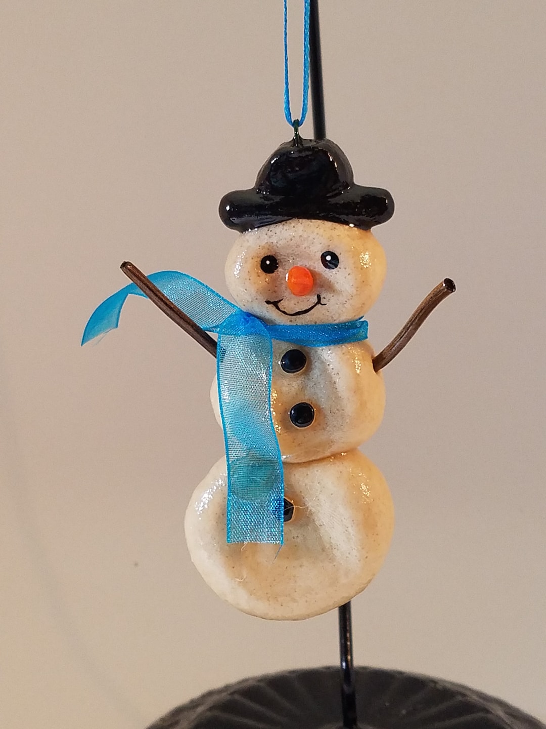 Snowman Bread Dough Christmas Ornament - Etsy