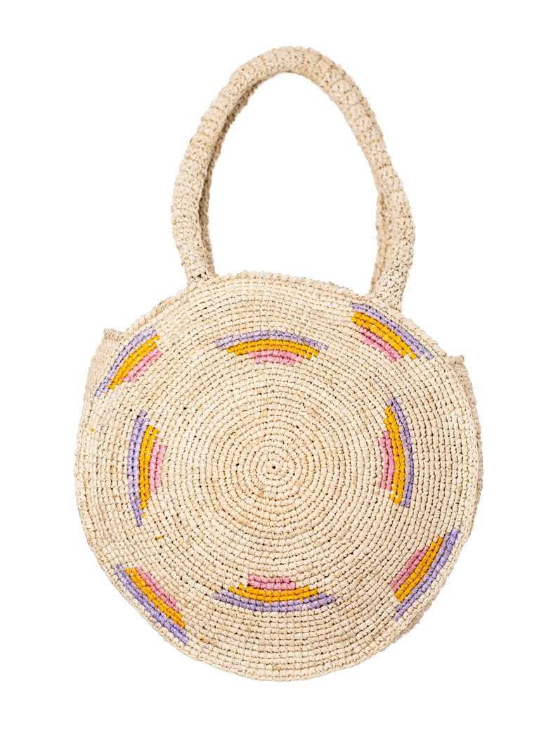 Circle Raffia Bag Straw Bag Tote Round Circle Bag Straw - Etsy