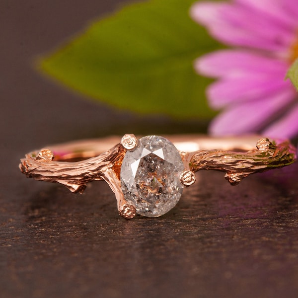Rustic Diamond Ring - Etsy