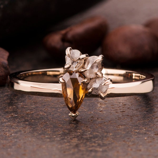 Raw Diamond Ring - Etsy