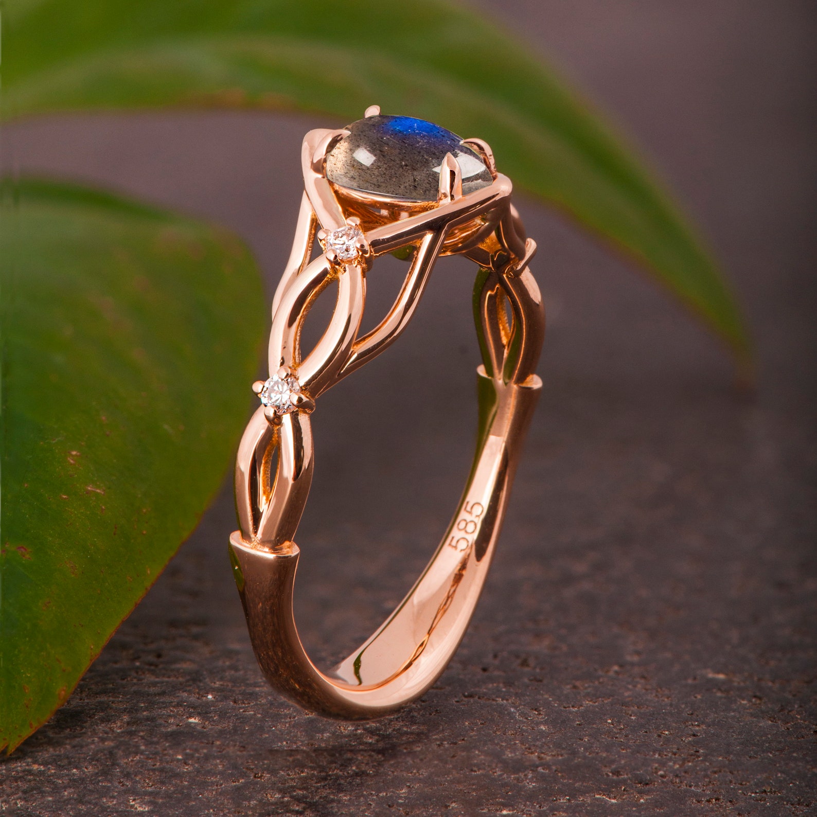 Labradorite Engagement Ring - Etsy