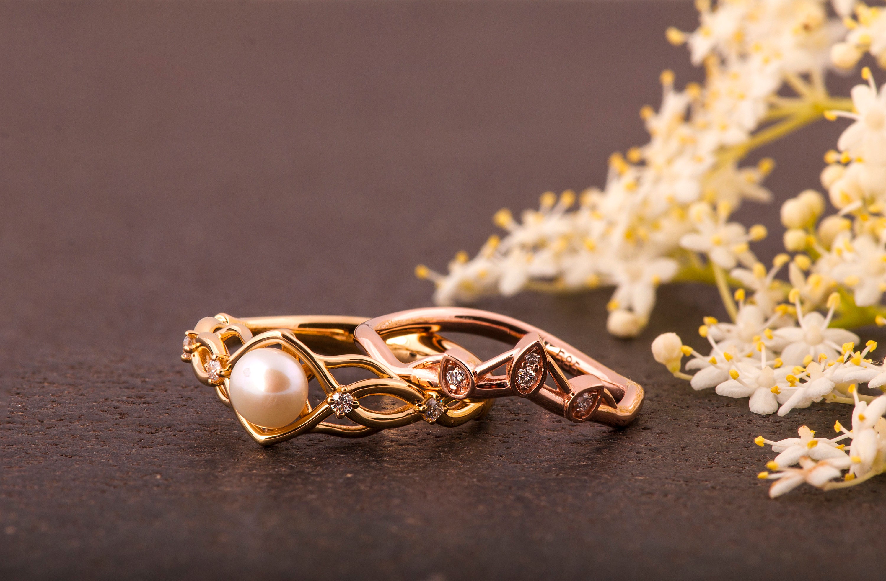 Pearl Bridal Set Pearl Engagement Ring Celtic Engagement | Etsy