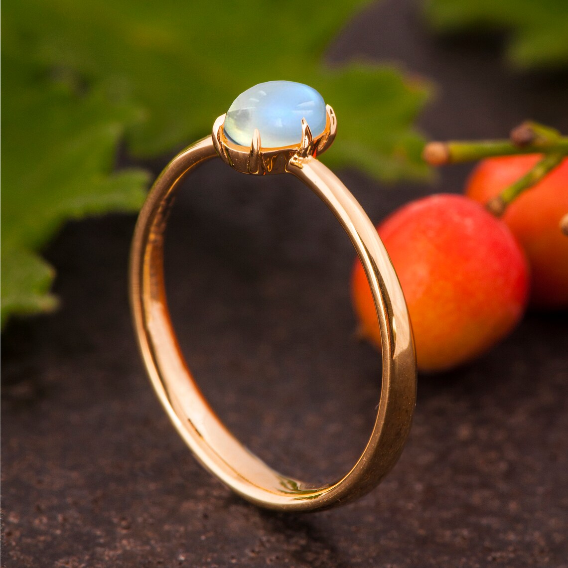 Moonstone Engagement Ring Oval Moonstone Ring Claw Setting - Etsy