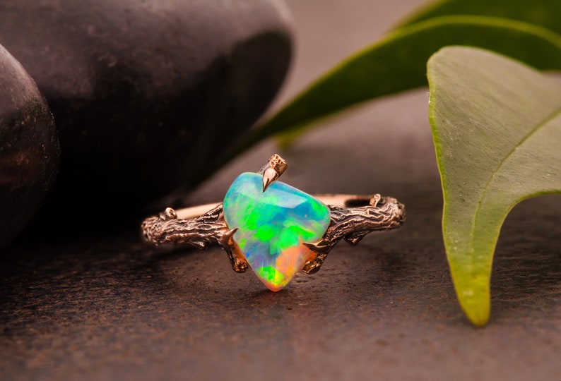 Opal Twig Ring - Etsy