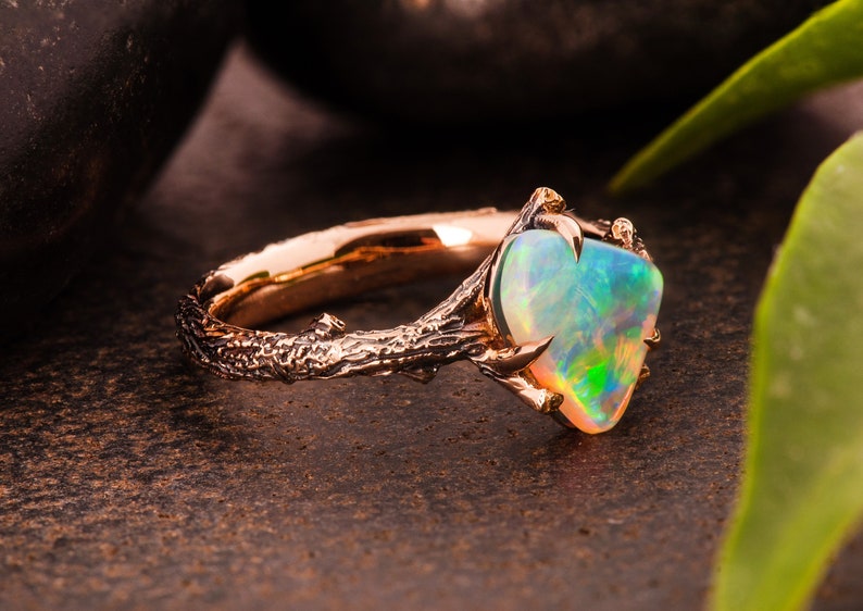 Opal Twig Ring - Etsy