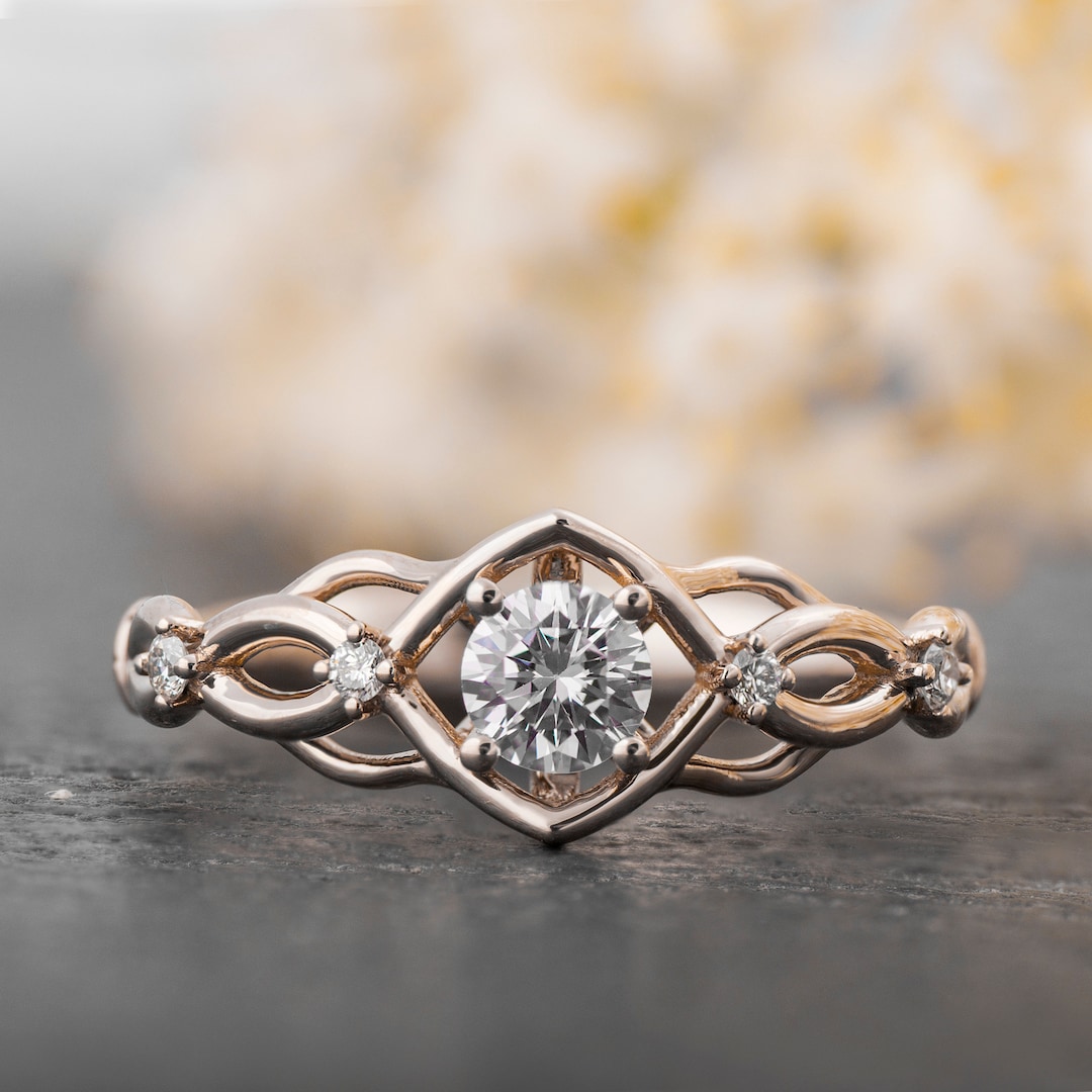 Platinum Engagement Ring - Etsy