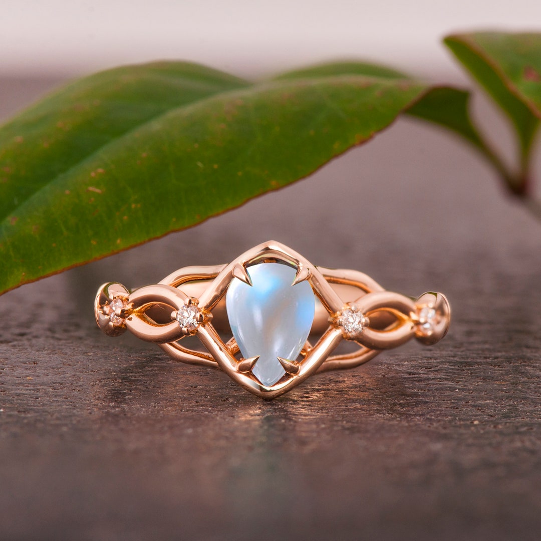 Moonstone Engagement Ring - Etsy
