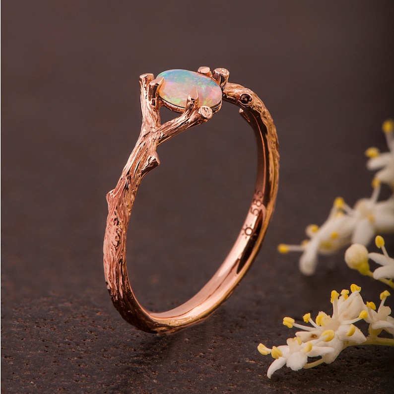 Opal Twig Ring - Etsy