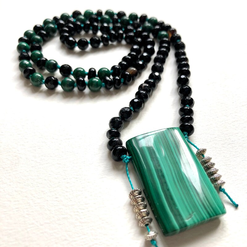 Malachite Mala - Etsy