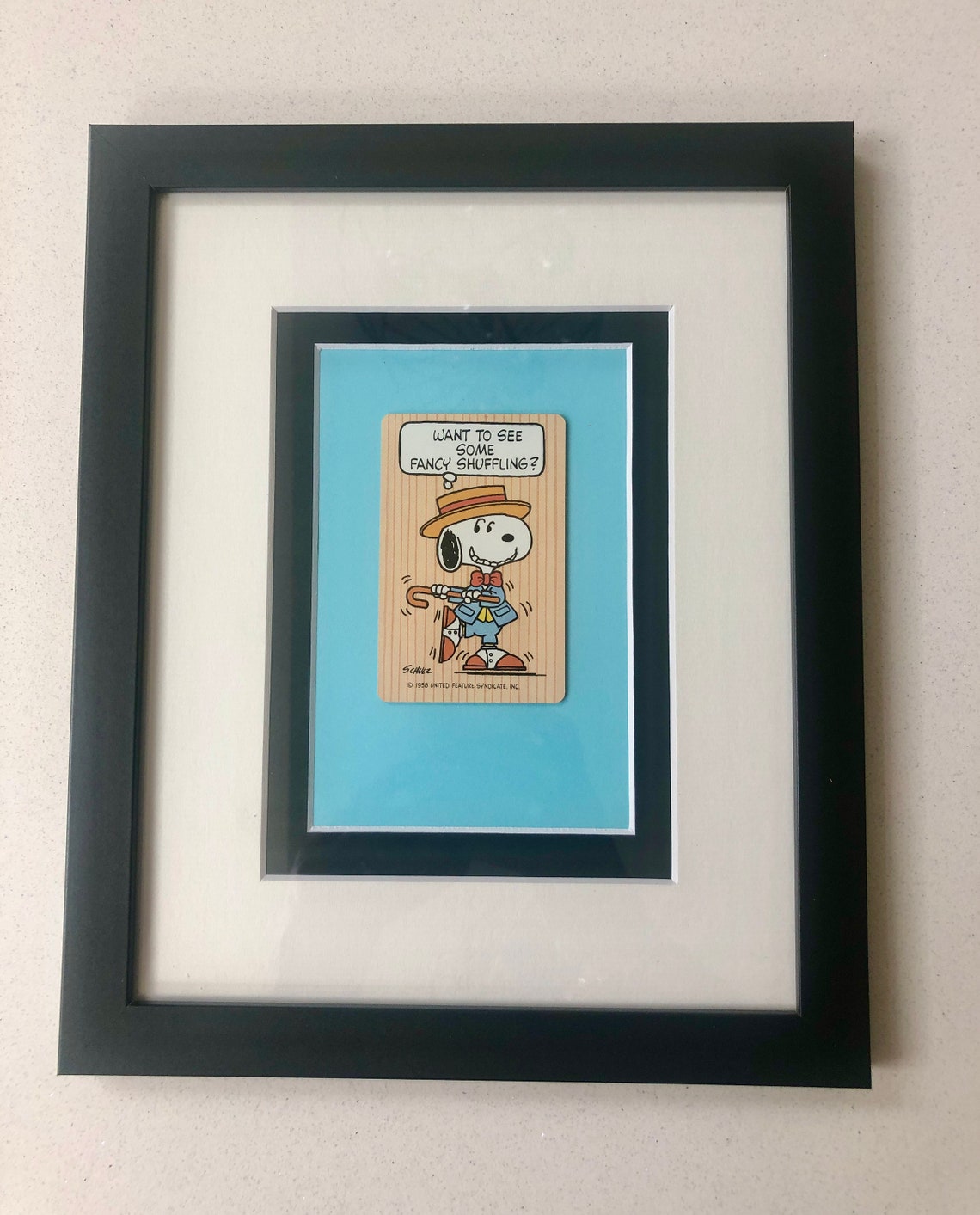 Snoopy Vintage 1958 Peanuts Rare Playing Card Wall Art Gift - Etsy Canada