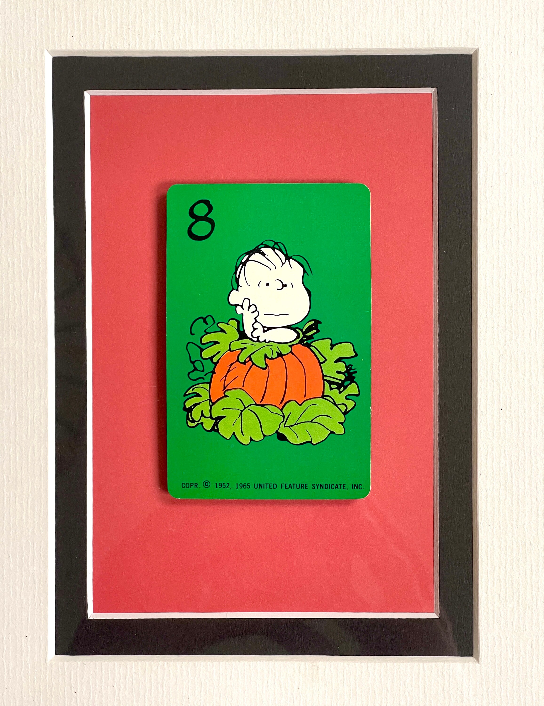 Vintage Snoopy Playing Card Art: Linus Van Pelt, Hallmark Framed Print ...