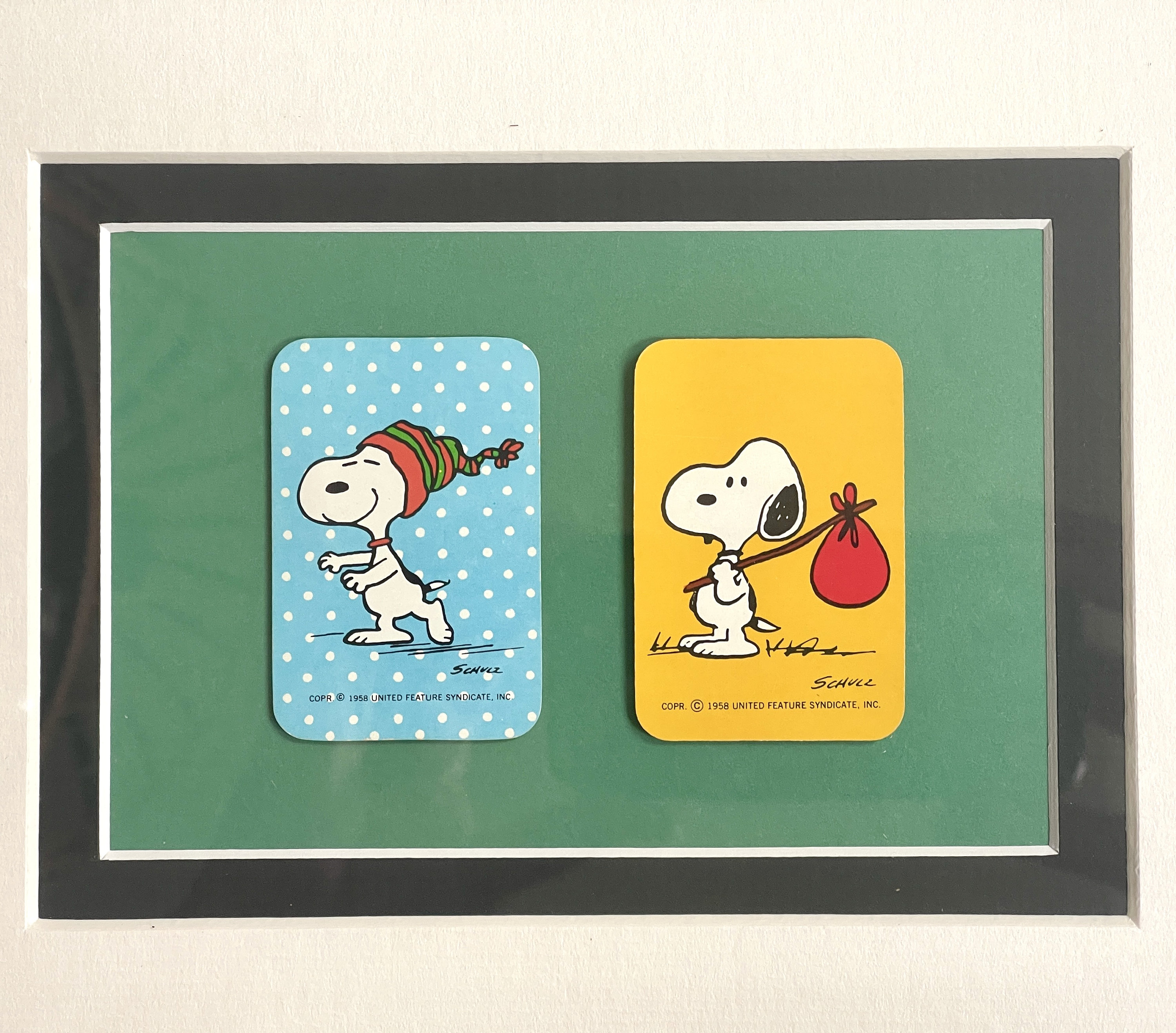 Snoopy * Miniature Peanuts Playing Cards * Vintage 1965 * Schulz Wall ...