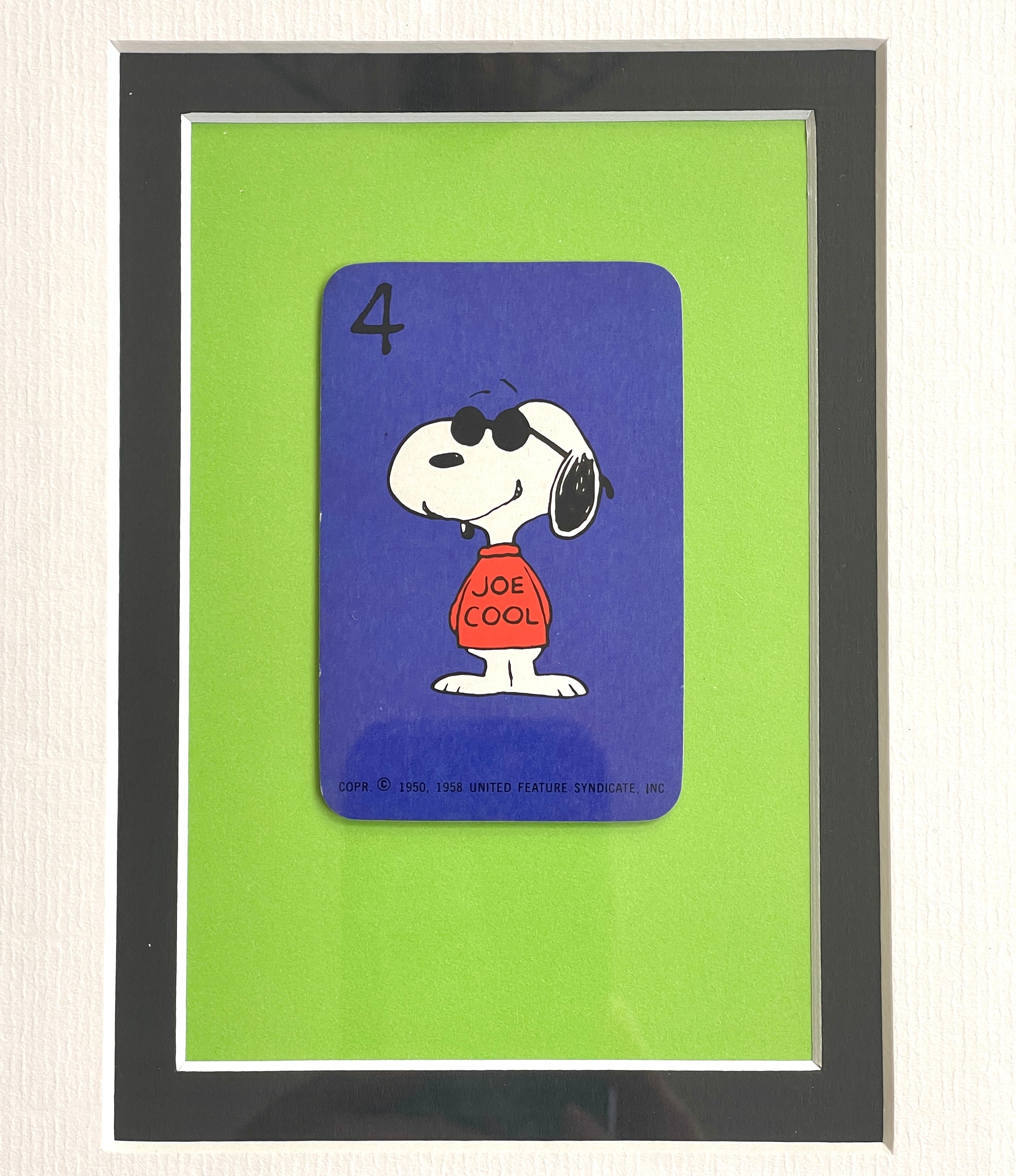 Snoopy Joe Cool Peanuts Vintage 1958 Playing Card Wall - Etsy