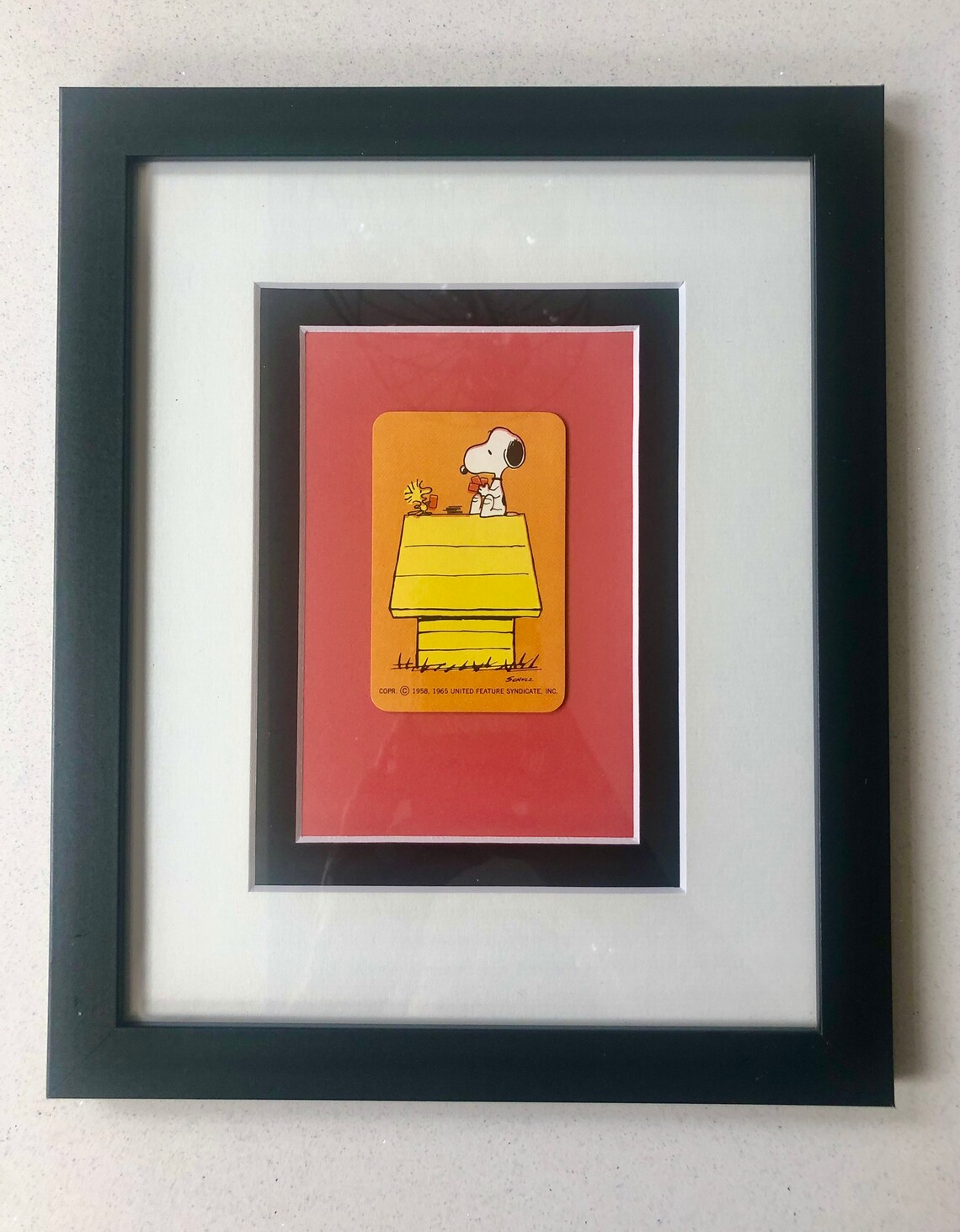 Snoopy Vintage 1958 Rare Playing Card Art Gift - Etsy