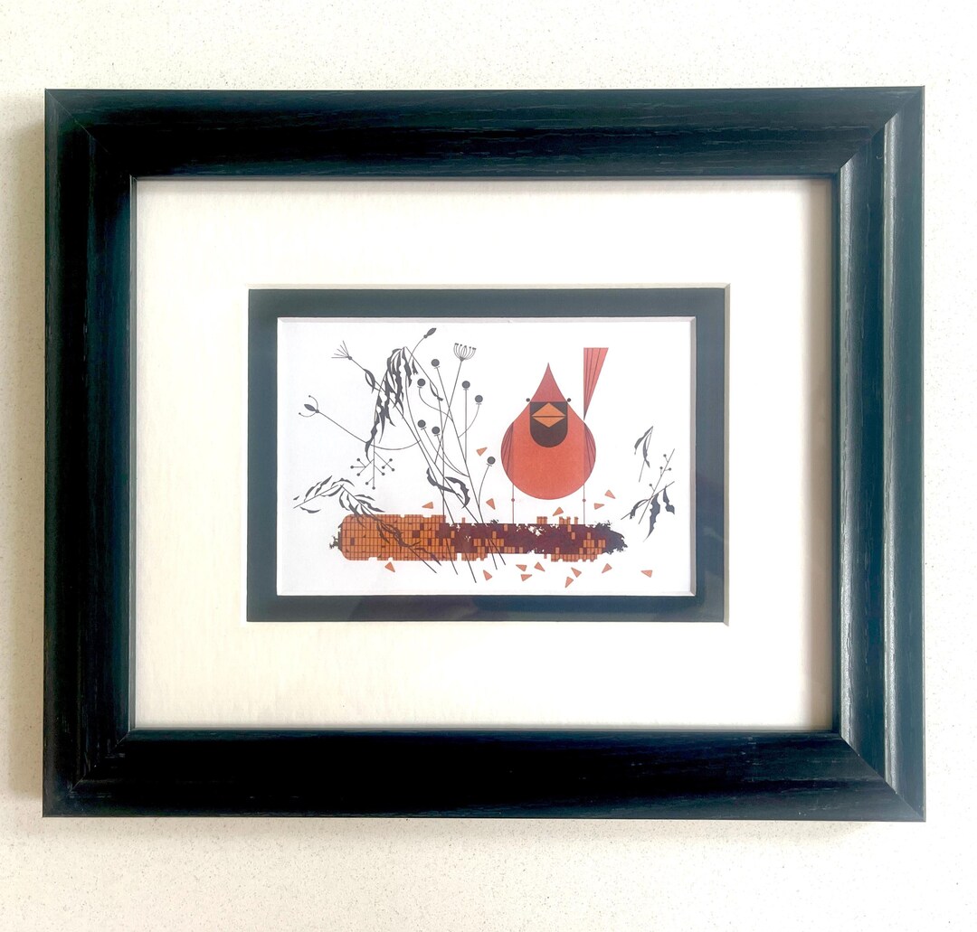 Red Cardinal * Charley Harper * Birds and Words * Vintage Art Print - Etsy