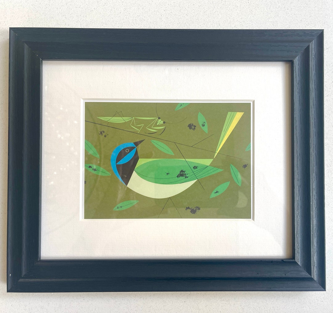 Charley Harper Green Jay Page: Mid-century Bird Wall Art - Etsy