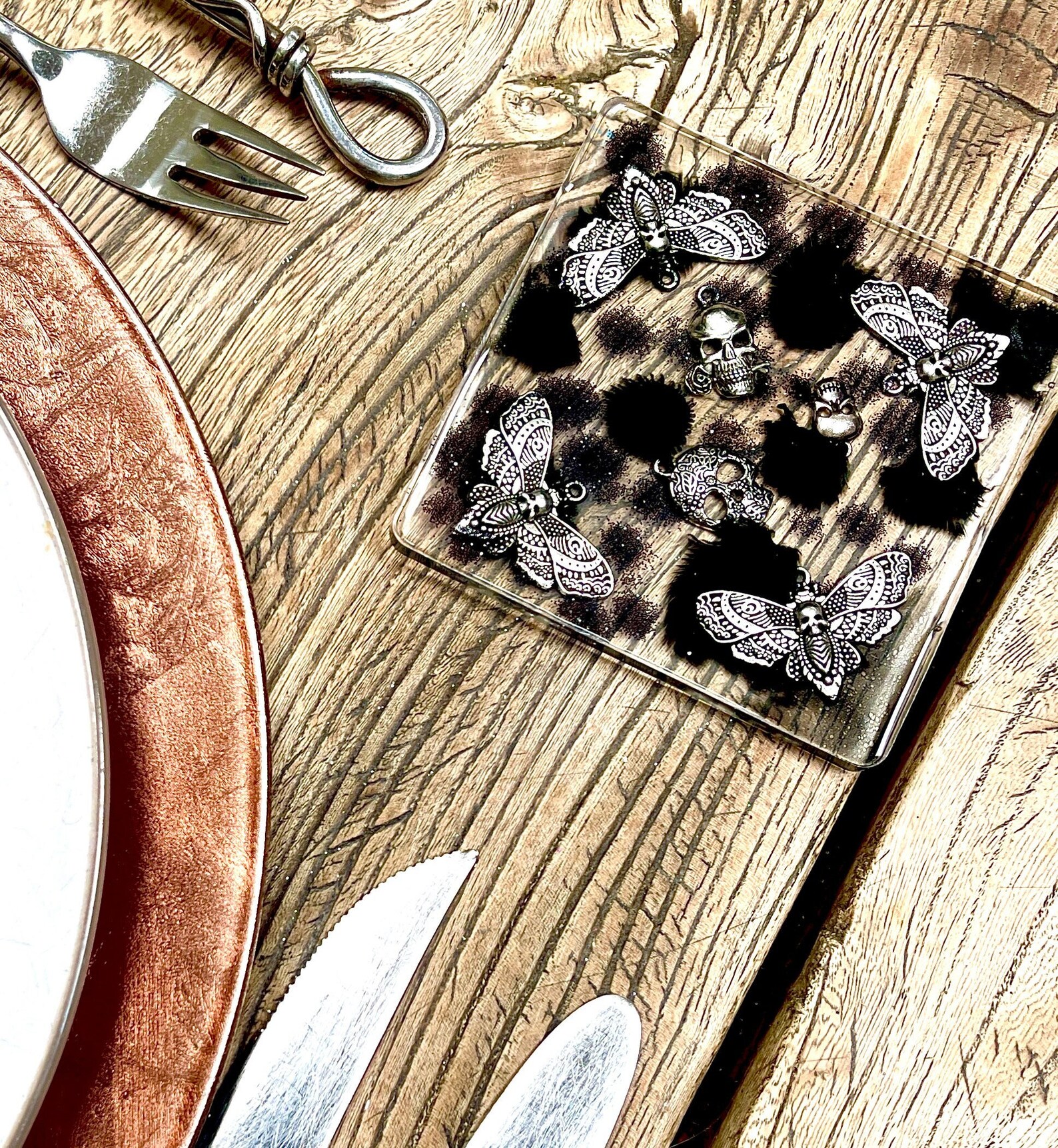 Steampunk Gothic Drinks Coasters Eco Resin Hand Made Gift - Etsy