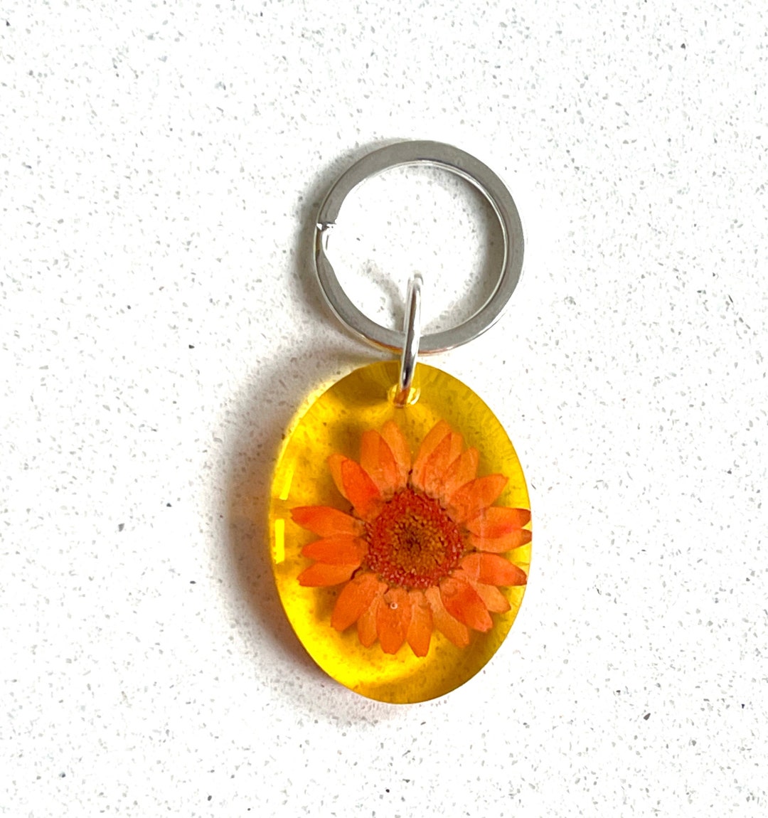 Keyring Fob * Spring Flower Bag Charm * Handmade Eco Resin Gift - Etsy